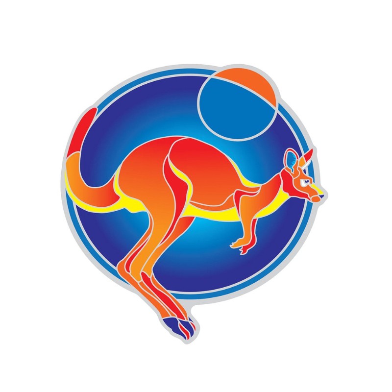 Luminous Window Sticker- Suncatcher Australian Kangaroo – Curious Cauldron