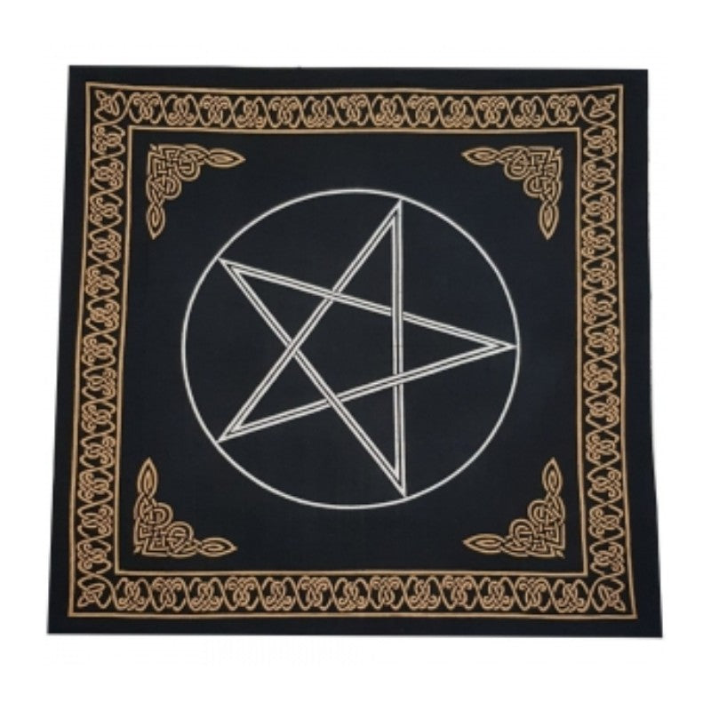 Pentacle Cotton Altar Cloth 1m x 1m – Curious Cauldron