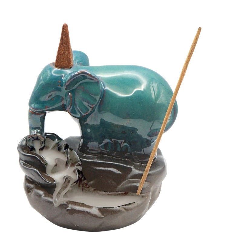 Ceramic Backflow Burner- Elephant – Curious Cauldron