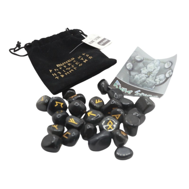 Crystal Rune Stone Set-Elder Futhark Runes With Velvet Pouch – Curious ...