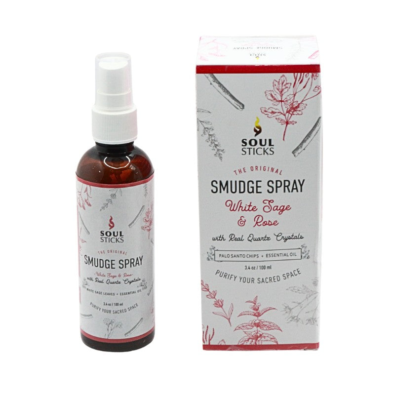 Soul Sticks Smudge Spray 100ml - White Sage & Rose – Curious Cauldron