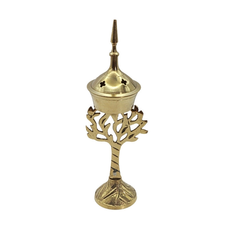 Brass Tree of Life Resin & Incense Cone Burner On Stand – Curious Cauldron
